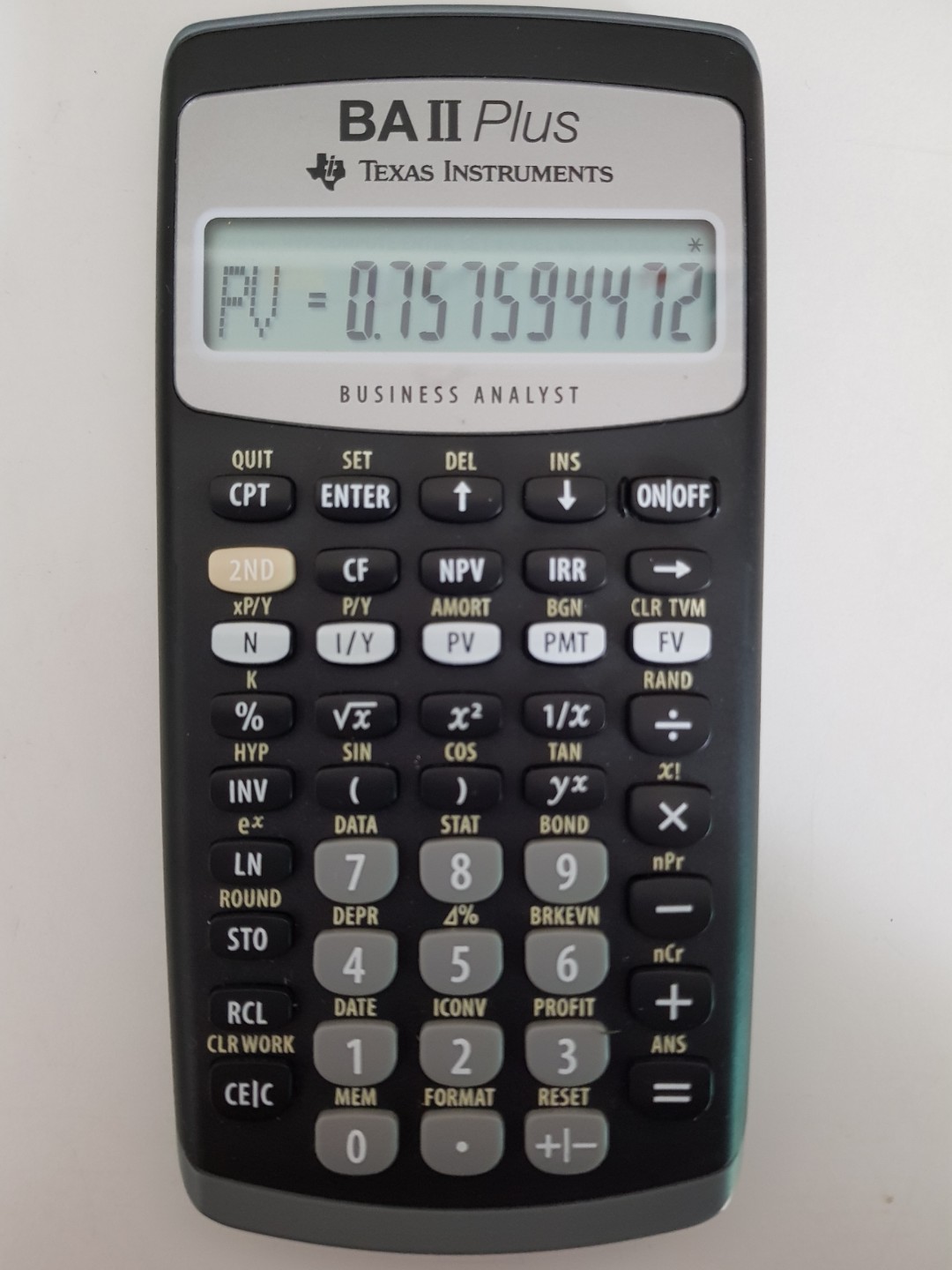 Texas Instruments BA II Plus Financial Calculator, Computers & Tech ...