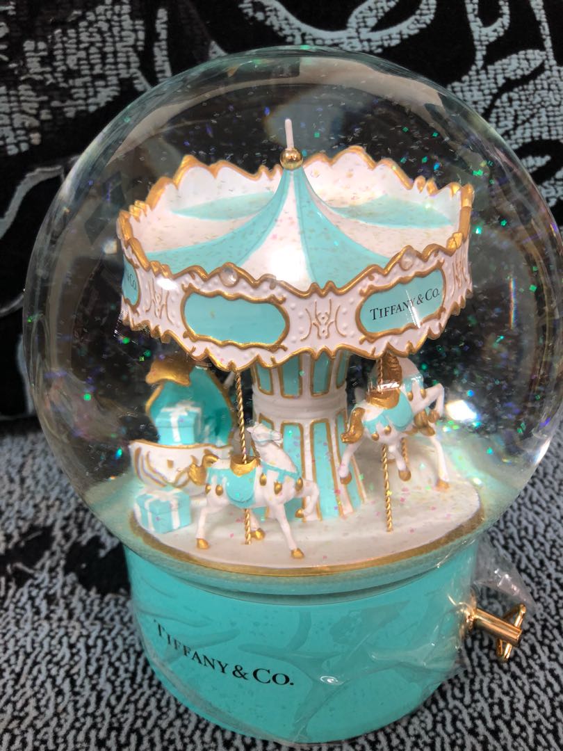 TIFFANY AND CO - Musical Carousell Snow Globe, Luxury, Accessories on Carousell