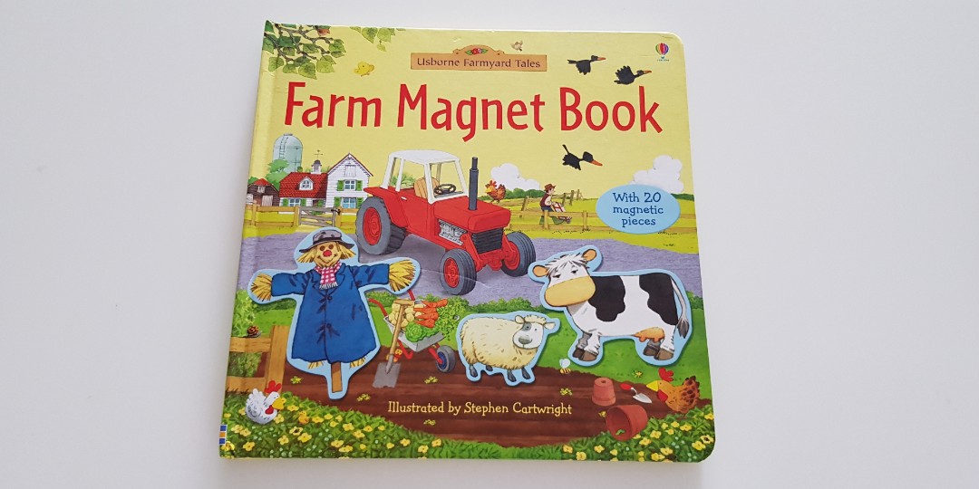 Usborne Farm Magnet Book, Hobbies & Toys, Books & Magazines, Children's ...