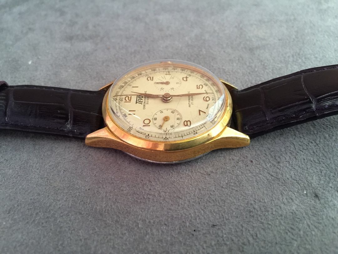 Vintage Chronographe Suisse Tevo Landeron 48, Luxury, Watches on Carousell
