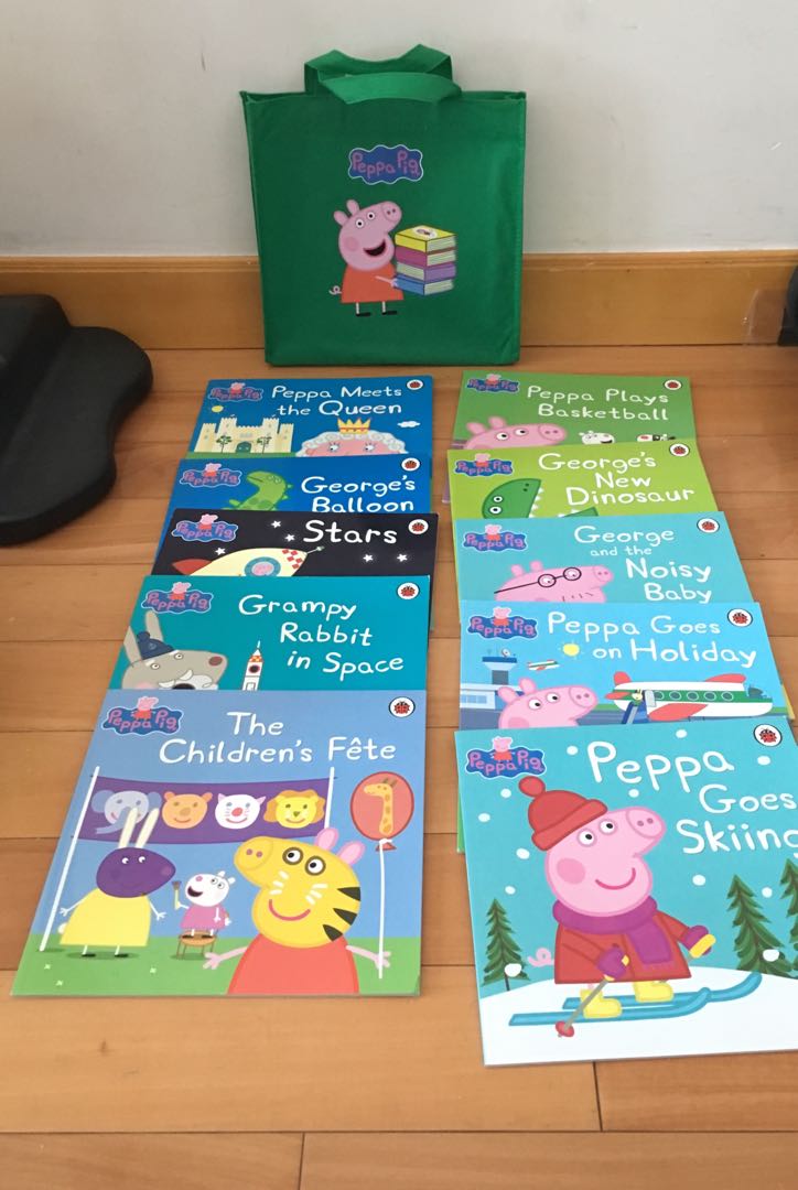 原價$299 95% new Peppa Pig 10 books set, 興趣及遊戲, 書本 & 文具, 小朋友書 - Carousell