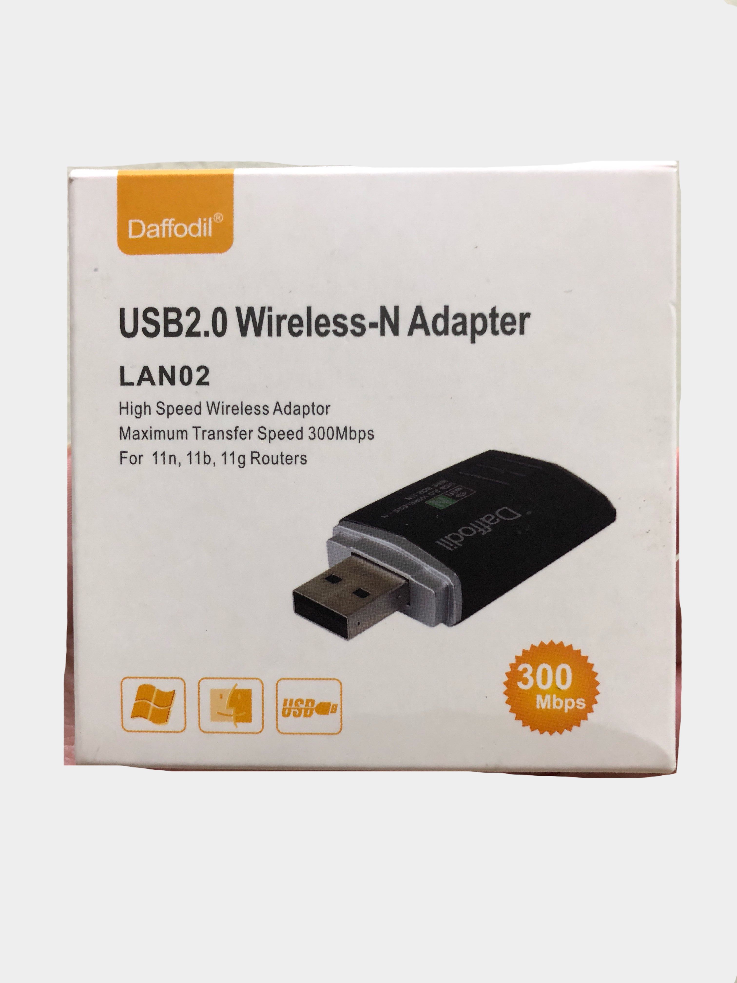 Adapter, N Type WiFi Dongle - Daffodil LAN02 - Replace or Add Wireless Internet via USB to ...