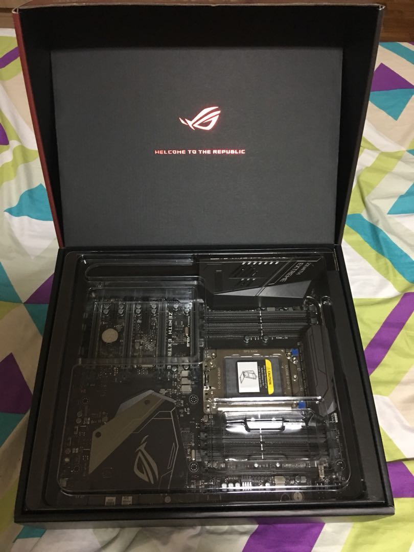 Asus ROG Zenith Extreme X399 motherboard, Computers & Tech, Parts & Accessories, Computer Parts ...