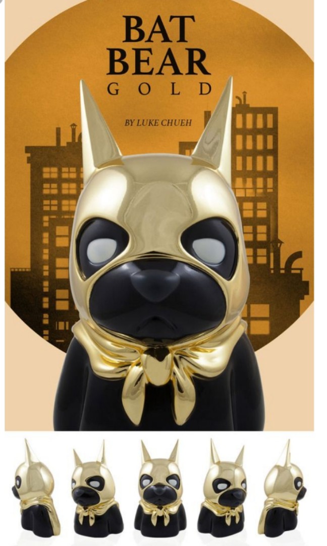 BNIB BatBear Limited Edition Black and Gold by Luke Chueh, Hobbies ...