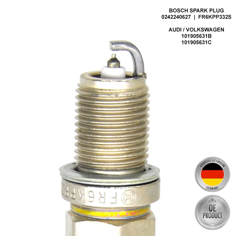 BOSCH Spark Plug for Audi A3 A6 (FR6KPP332S), Car Accessories ...