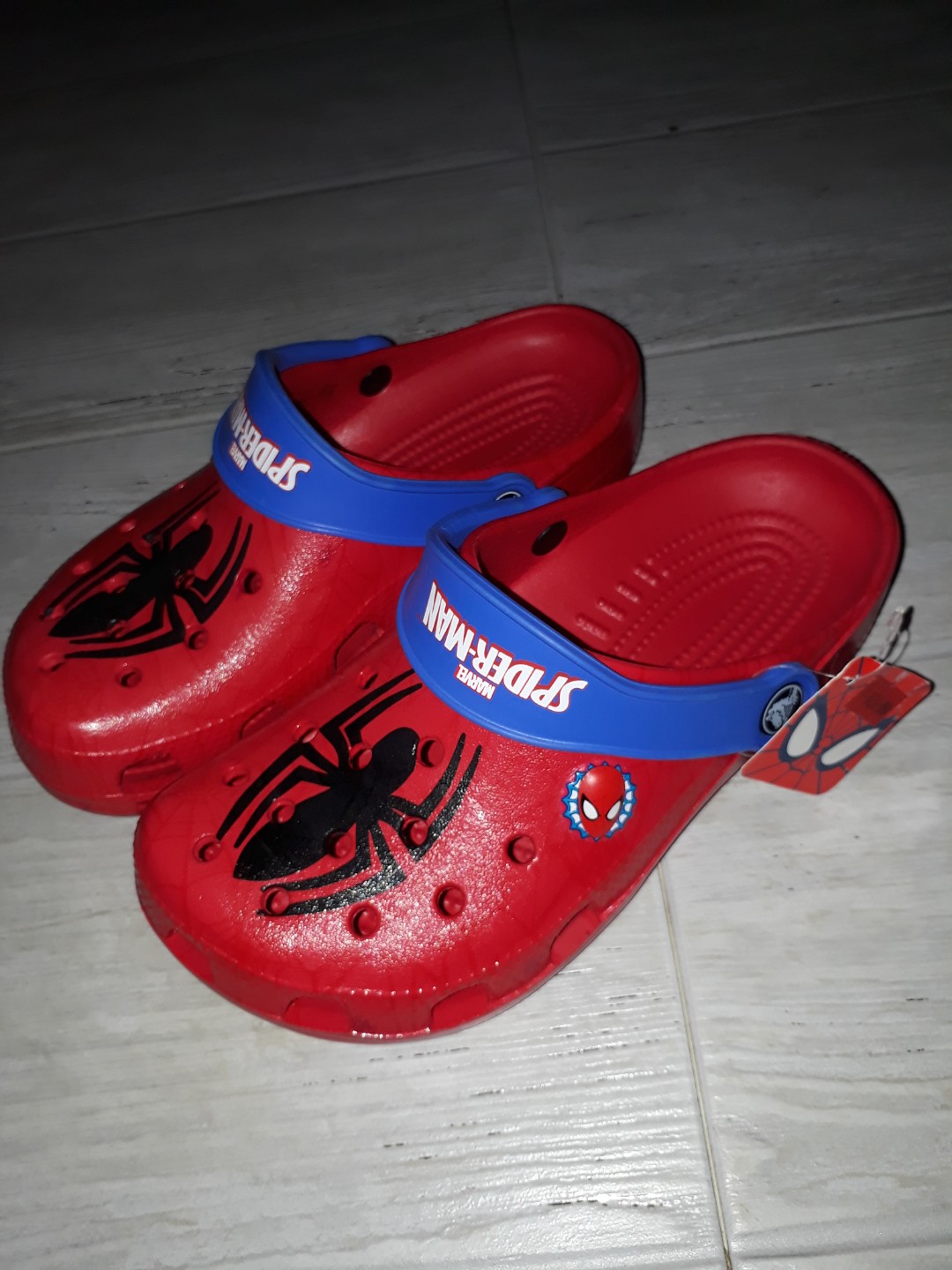 Marvel Spider-man crocs(unisex), Babies & Kids, Babies & Kids Fashion ...