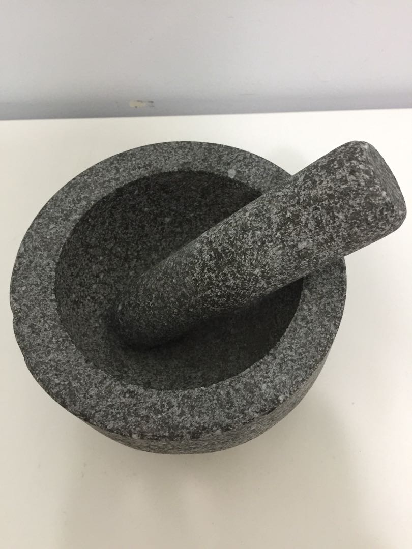 Mortar & Pestle Granite Stone Pounder, Furniture & Home Living ...
