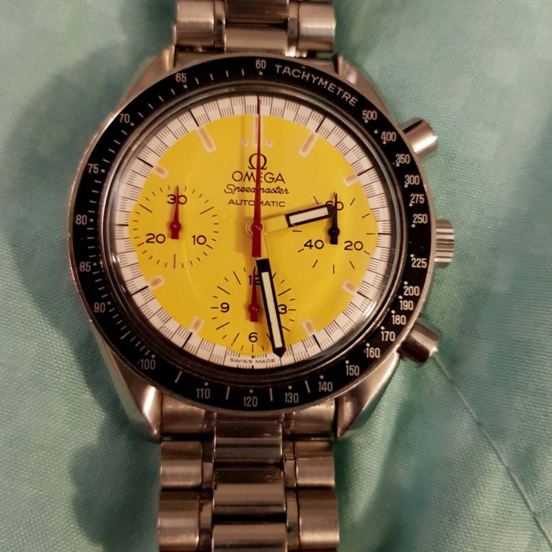 Omega Speedmaster Yellow Face, Luxury, Watches on Carousell