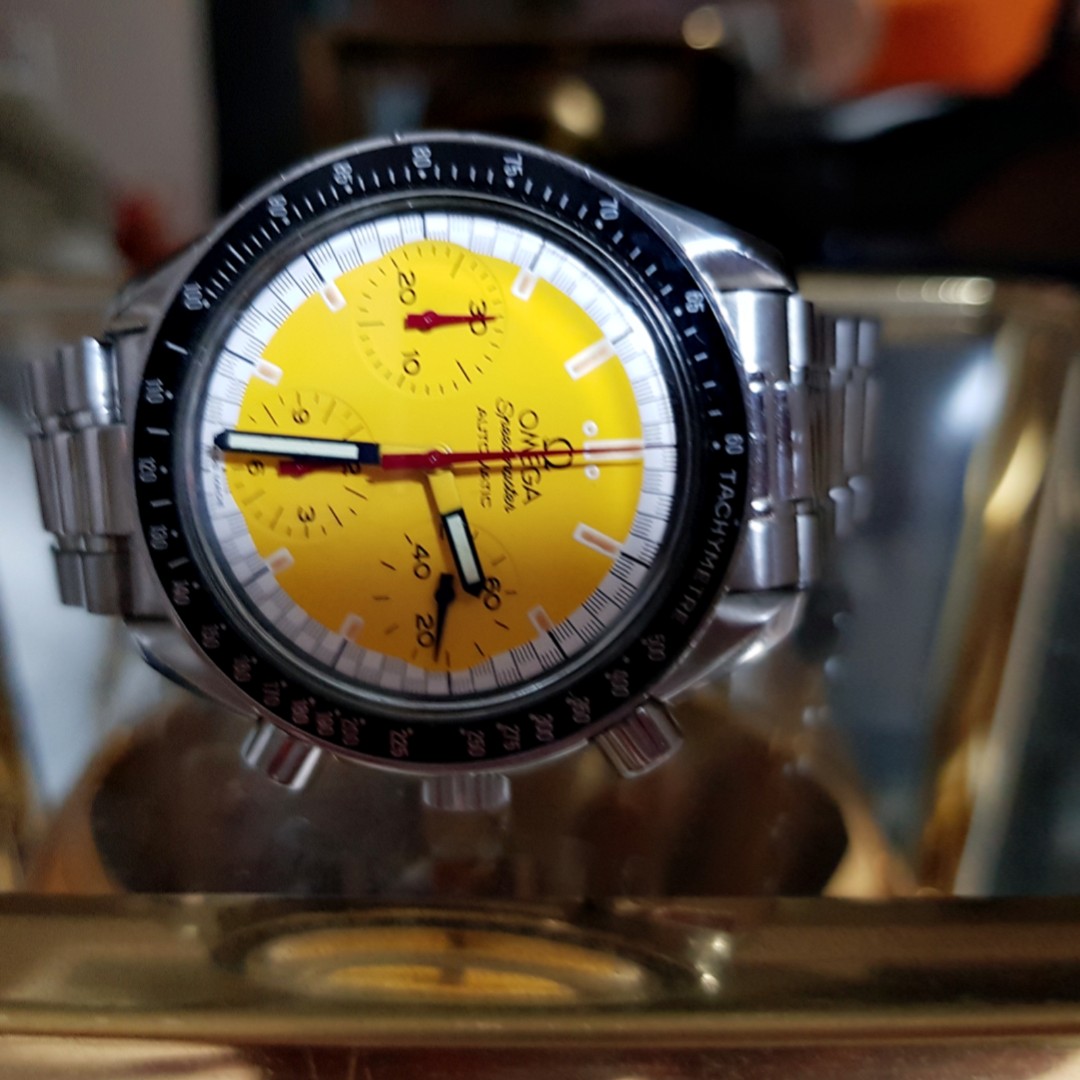 Omega Speedmaster Yellow Face, Luxury, Watches on Carousell