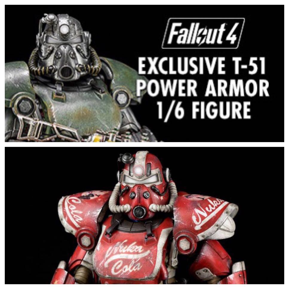 Threezero T51 Figure + Nuka Cola Power Armor Set Fallout 4 BNIB, Toys ...