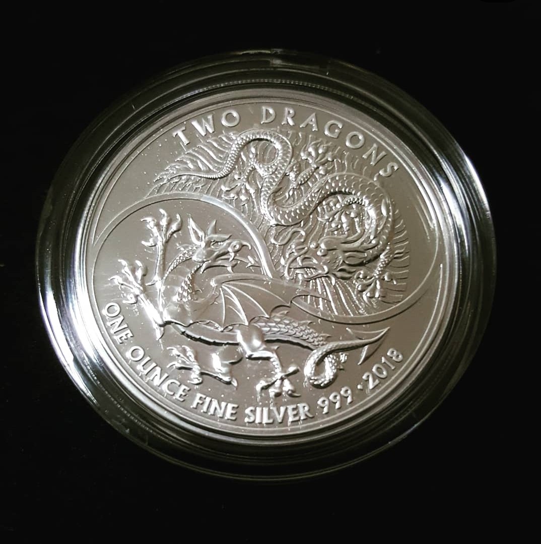 2018 Great Britain 1 oz Silver coin Two Dragons, Hobbies & Toys ...