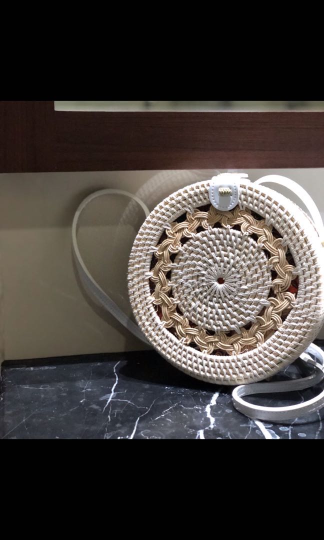 Brand new - white rattan bag - medium size (direct from Ubud - Bali ...