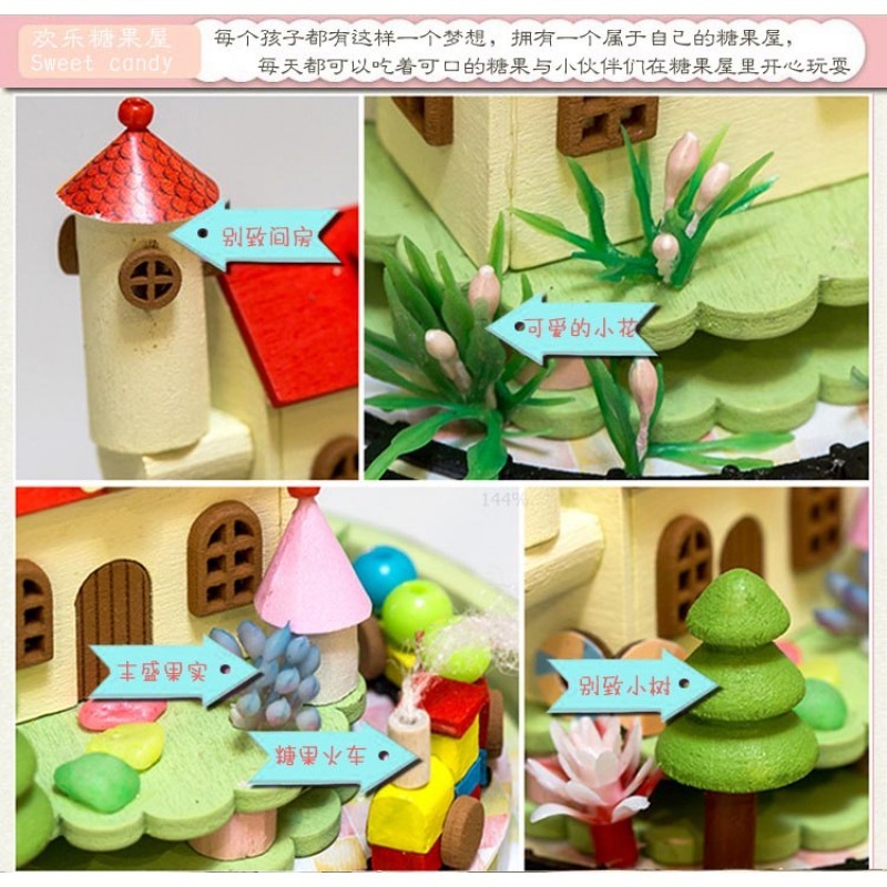 DIY Sweet Candy Mini Town Music Box RM40 Size 9.5 x 9.5 x 11.3cm ...