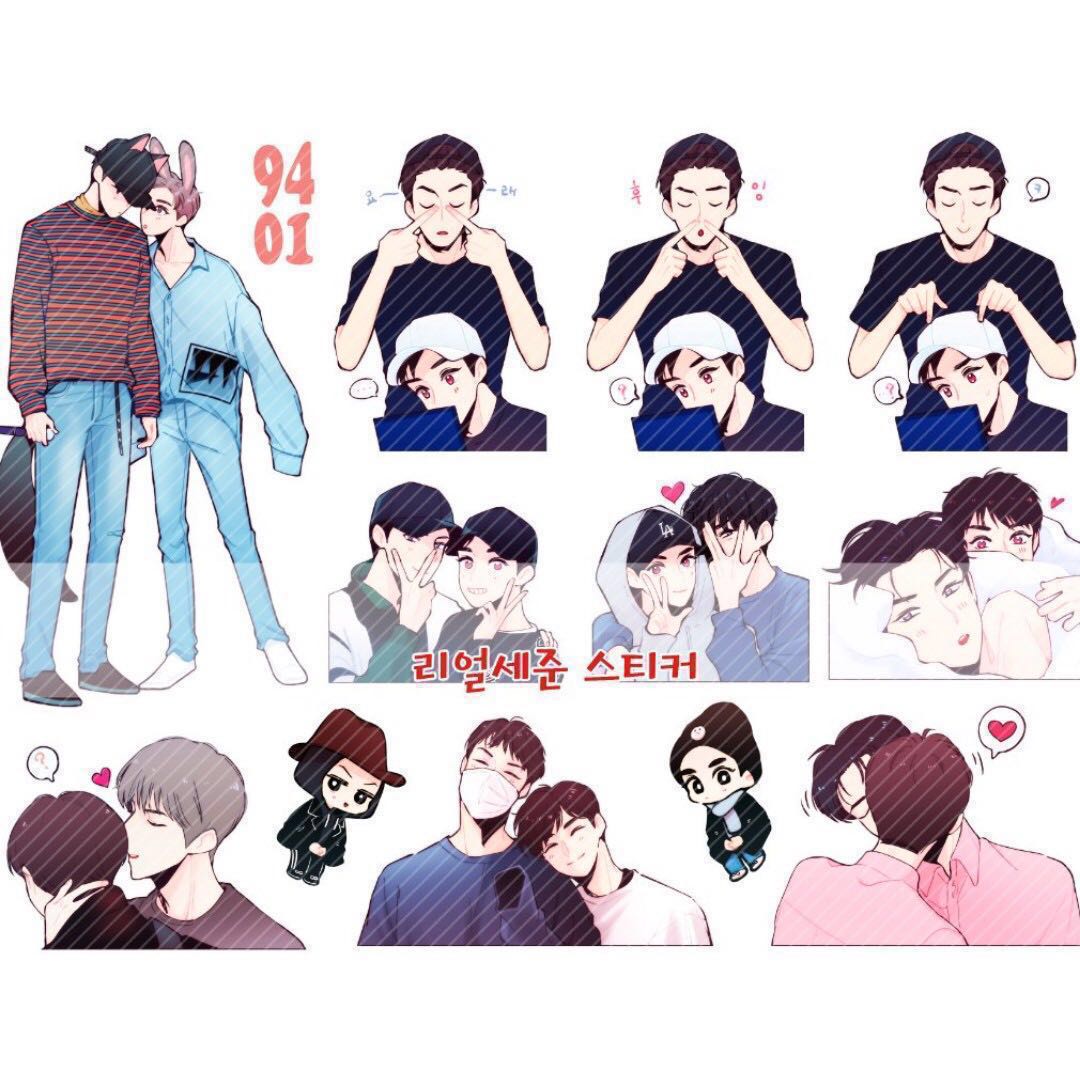 Exo Baekhyun/Suho/Sehun Stickers Share, Hobbies & Toys, Memorabilia ...