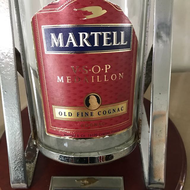 Martell V.S.O.P. Cognac 3L Bottle With Stand, Food & Drinks, Alcoholic Beverages on Carousell