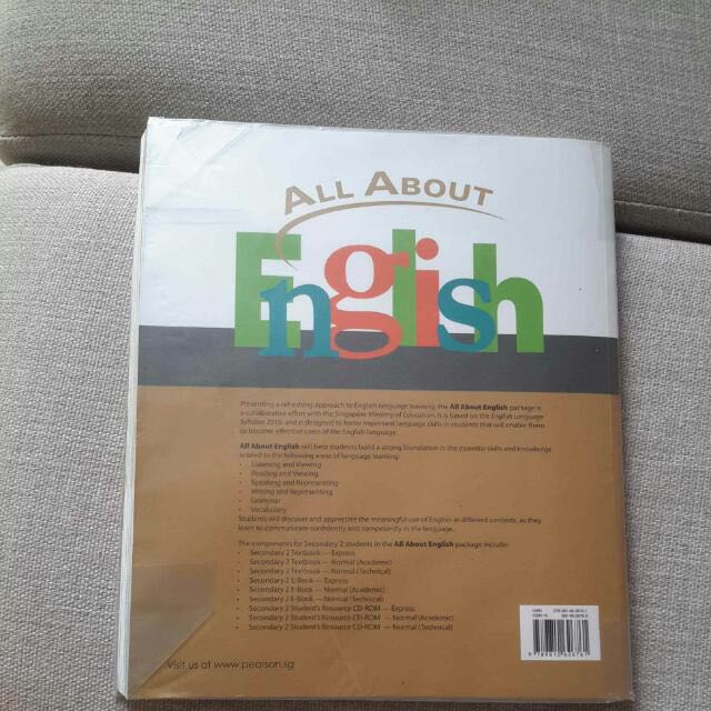 Pearson All About English Textbook Secondary 2 Express, Hobbies & Toys ...