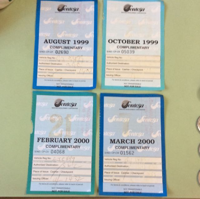 Sentosa Vehicle Entry Pass., Furniture & Home Living, Kitchenware ...