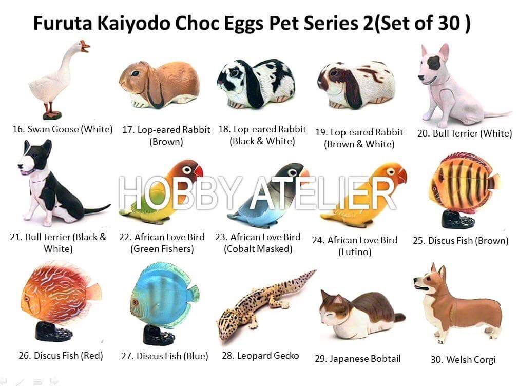 Super Rare! Furuta Kaiyodo Choco Eggs Pet Series 2 (set of 30), Hobbies ...
