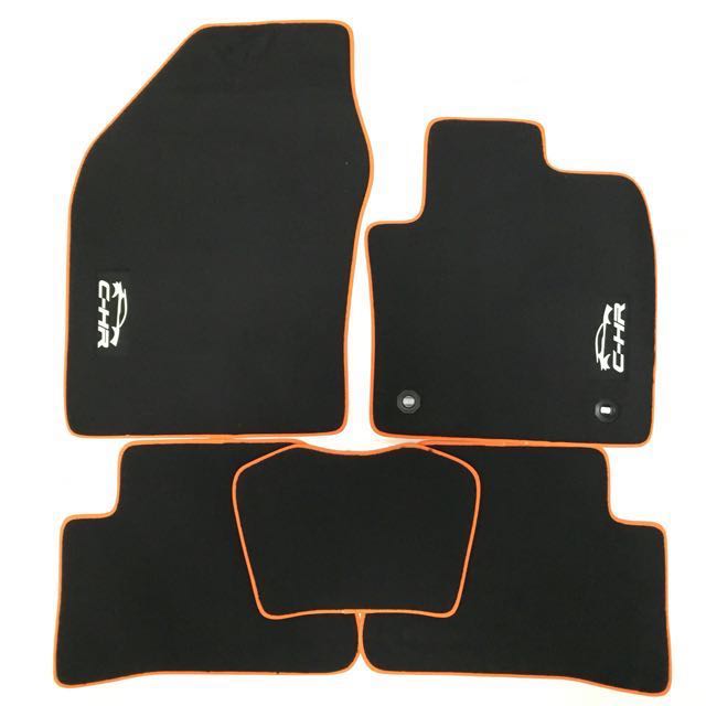 Toyota CHR Custom Velvet Carpet Mats With Custom Logos, Car Accessories ...
