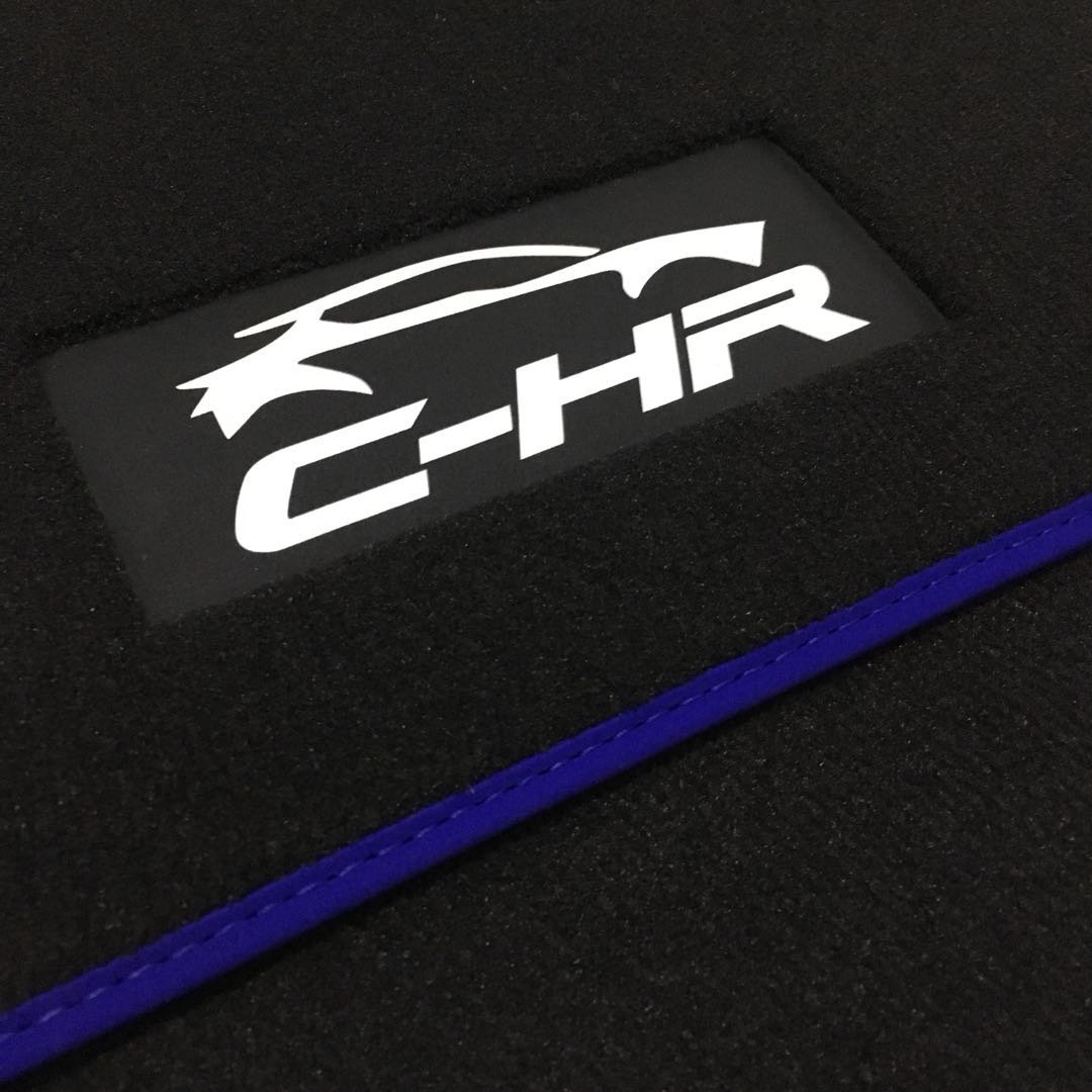 Toyota CHR Custom Velvet Carpet Mats With Custom Logos, Car Accessories ...