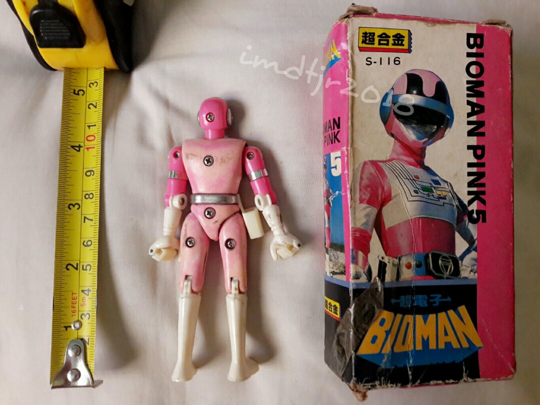Bioman Pink 5 Vintage Toy, Hobbies & Toys, Toys & Games on Carousell
