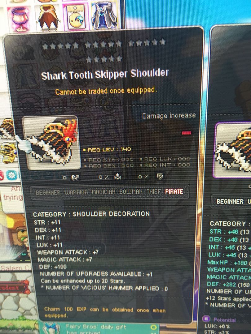 Cygnus empress shark tooth pirate set, Video Gaming, Gaming Accessories ...