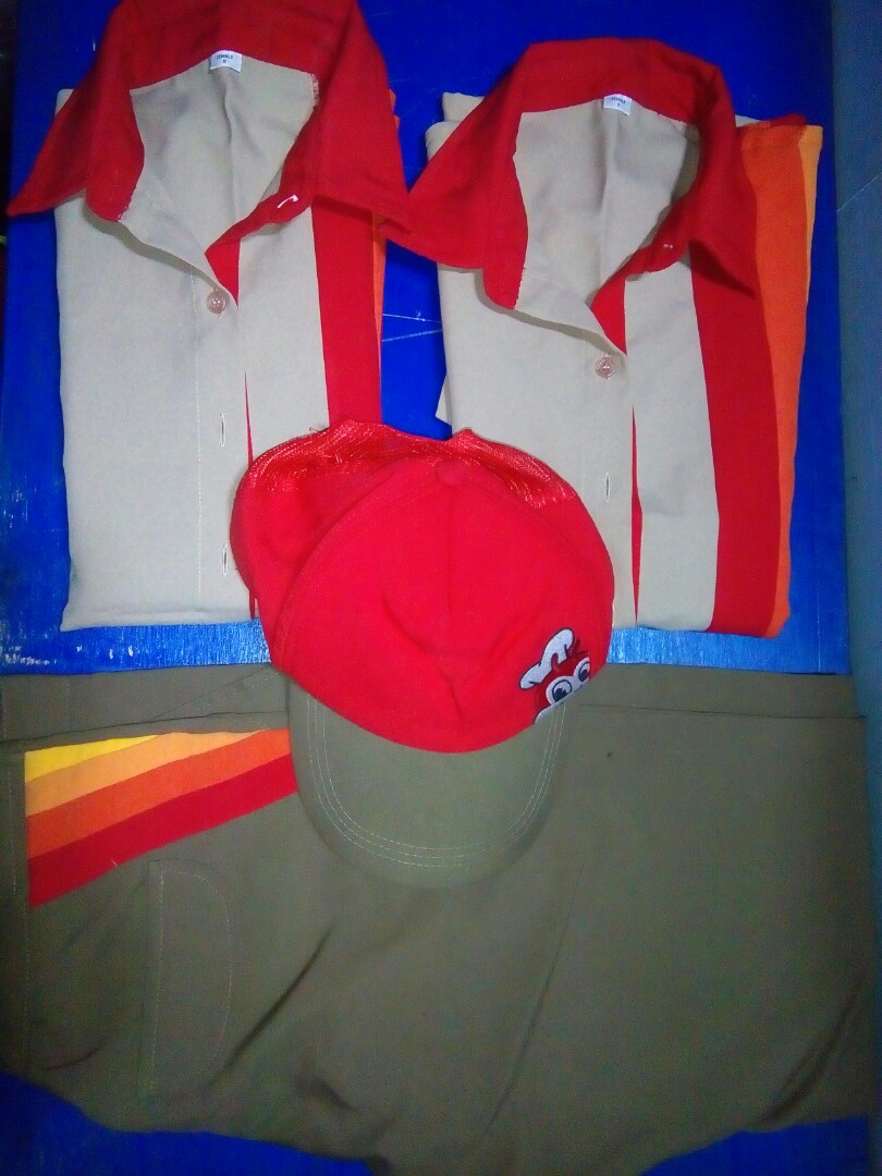 Jollibee Uniform cup blouse pants, Women's Fashion, Tops, Blouses on ...