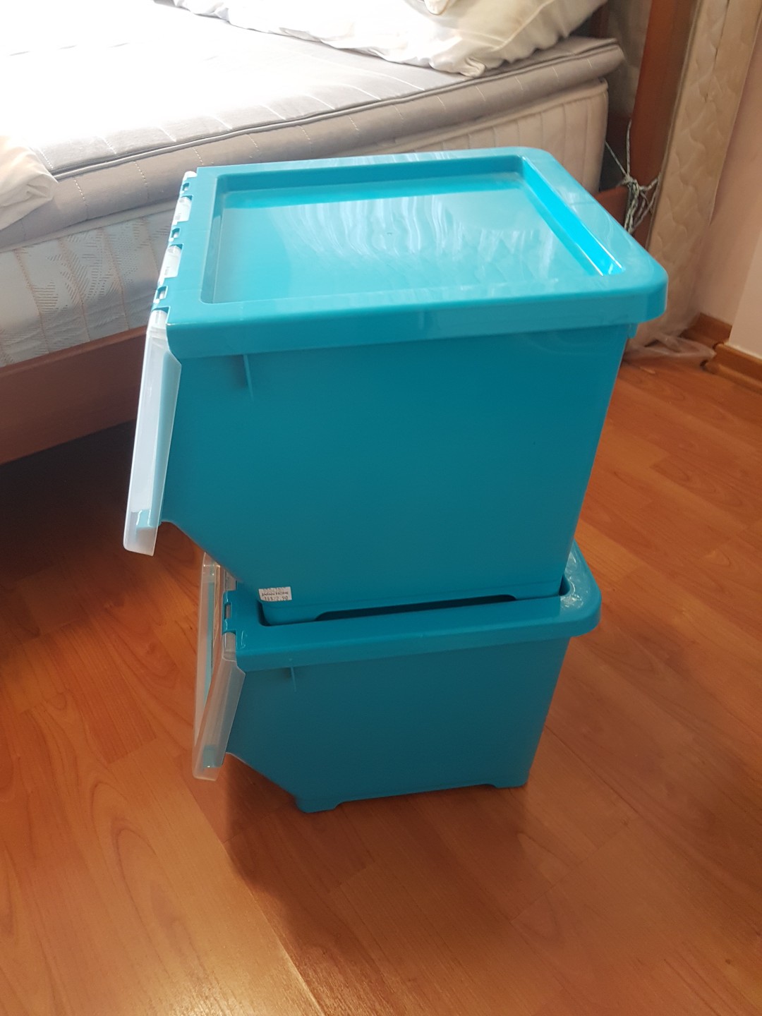 Storage Box Side open with wheels (pre-loved), Furniture & Home Living ...