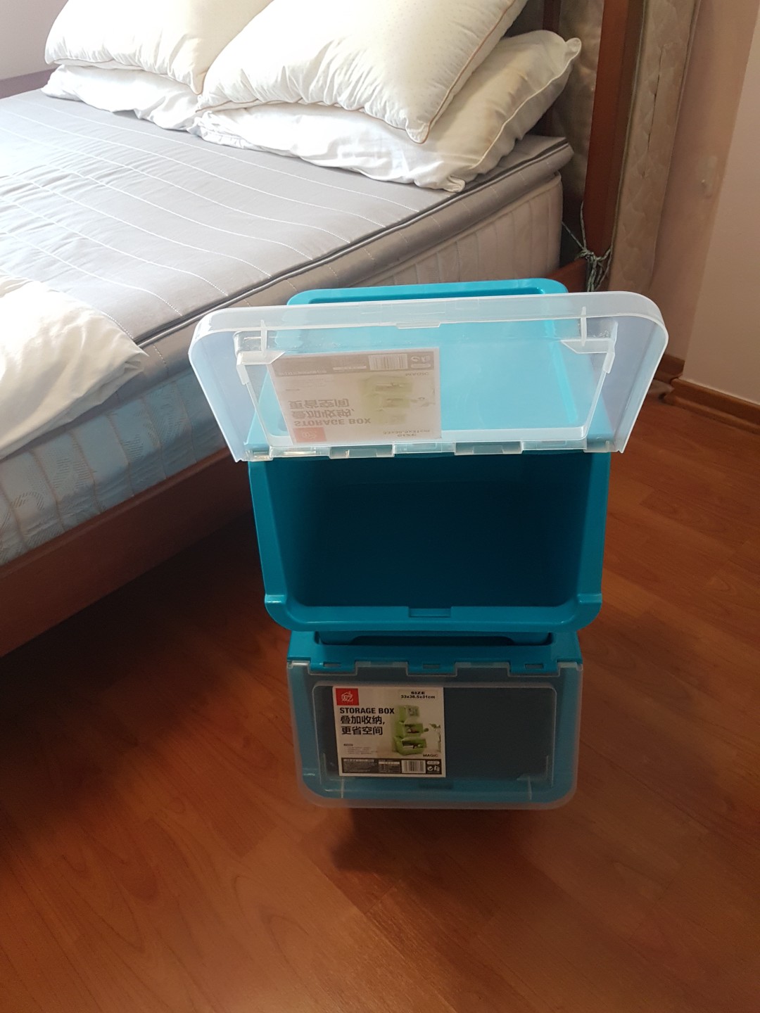 Storage Box Side open with wheels (pre-loved), Furniture & Home Living ...
