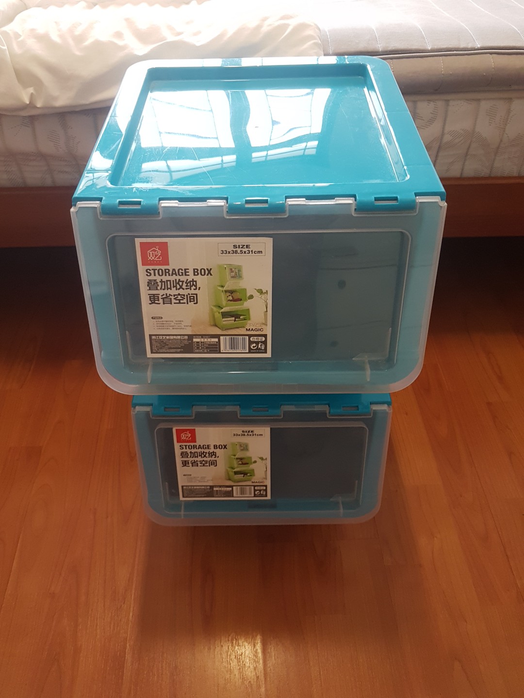 Storage Box Side open with wheels (pre-loved), Furniture & Home Living ...