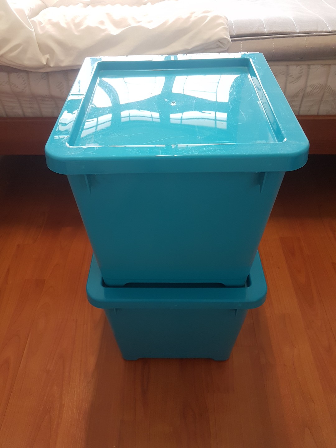 Storage Box Side open with wheels (pre-loved), Furniture & Home Living ...