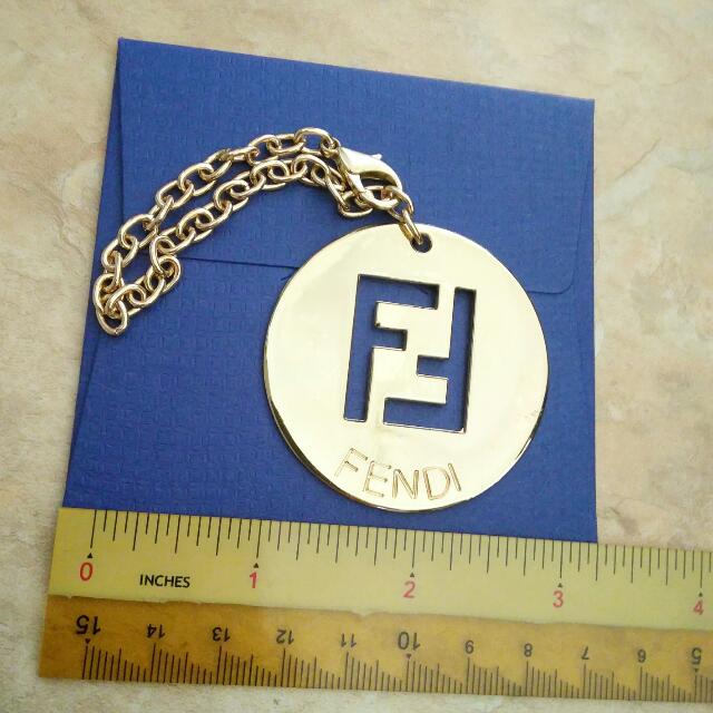 AUTHENTIC FENDI LARGE LOGO CHARM, Luxury, Accessories on Carousell