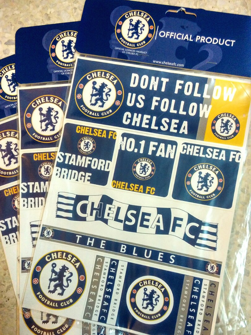 Chelsea FC Sticker Mixed Design Original, Hobbies & Toys, Stationery ...
