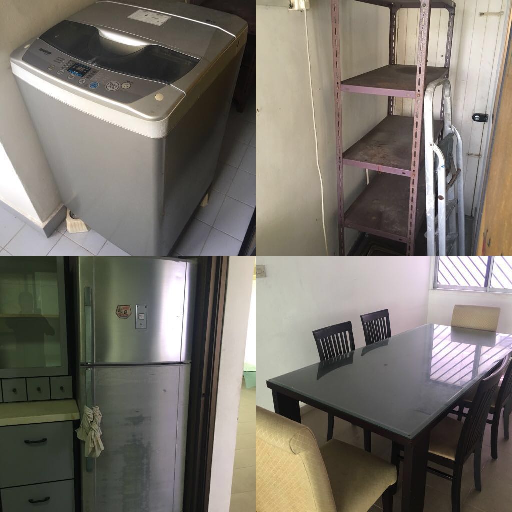 fridge, washing machine, sofa, dining table, tv console, Furniture ...