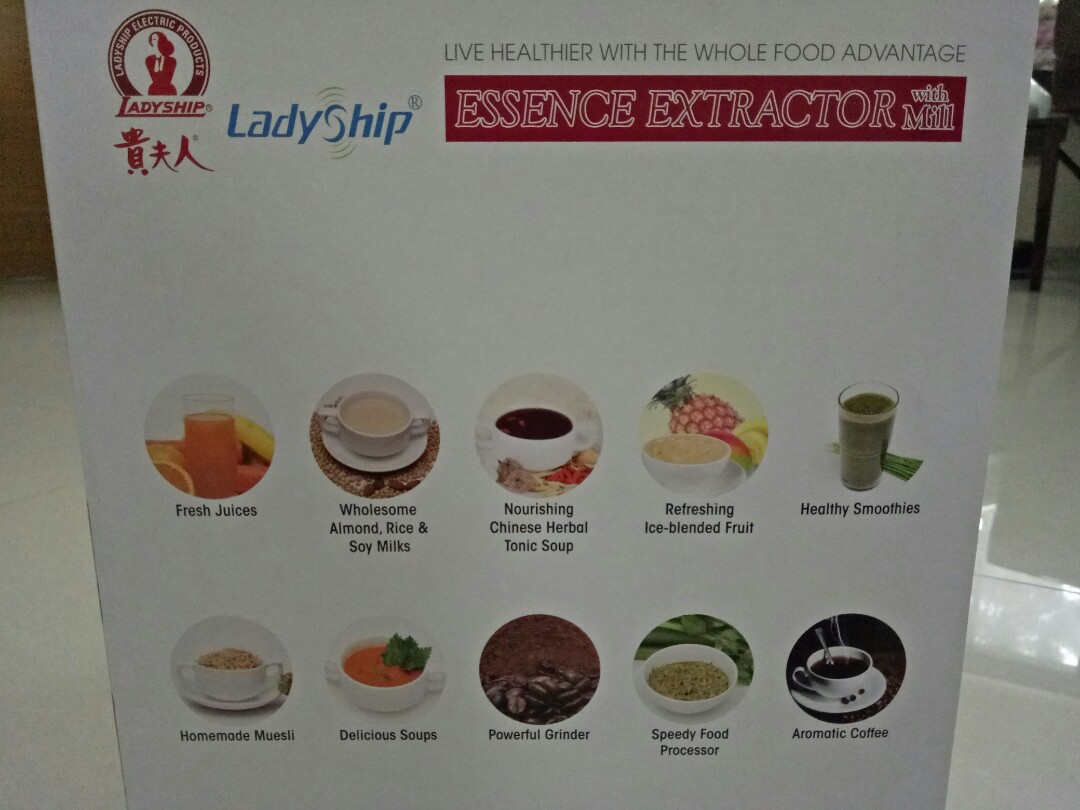Ladyship essence extractor with mill, TV & Home Appliances, Kitchen ...
