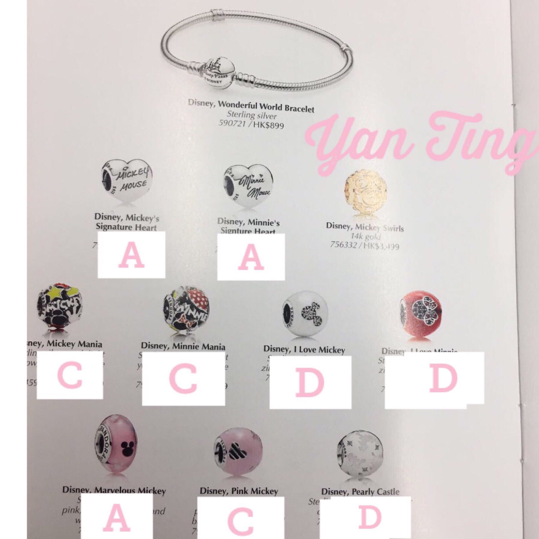 Pandora Disney Hong Kong Disneyland & Park Exclusive Charms & Bracelet ...