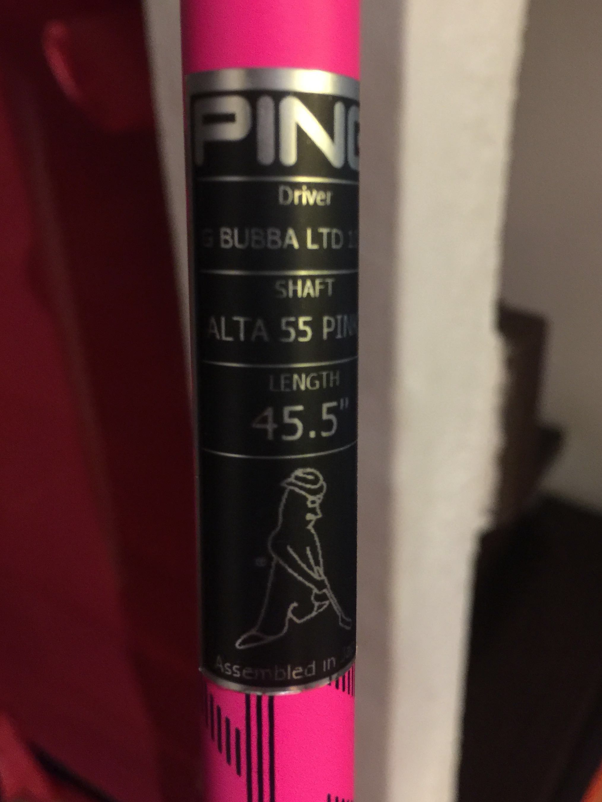 Ping Pink Bubba Watson G Golf Driver 9* stiff shaft w/o headcover ...