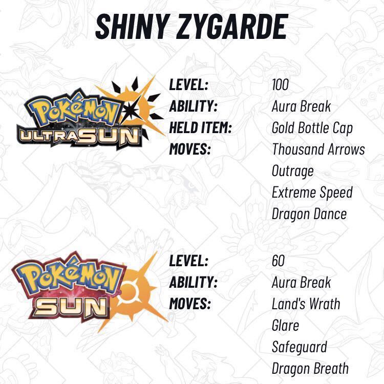 Pokemon 2018 Legends Shiny Zygarde Event Code, Video Gaming, Gaming ...