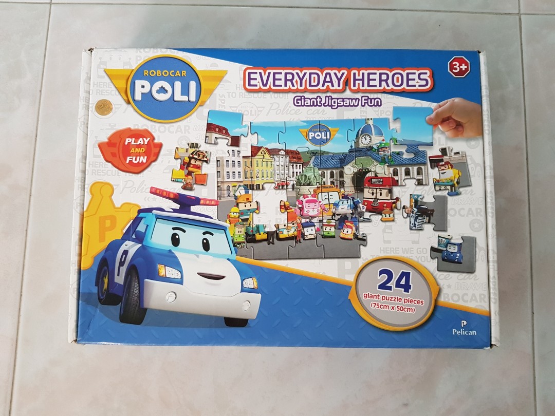 Robocar Poli 24 Giant Jigsaw Puzzle Pieces, Hobbies & Toys, Toys ...