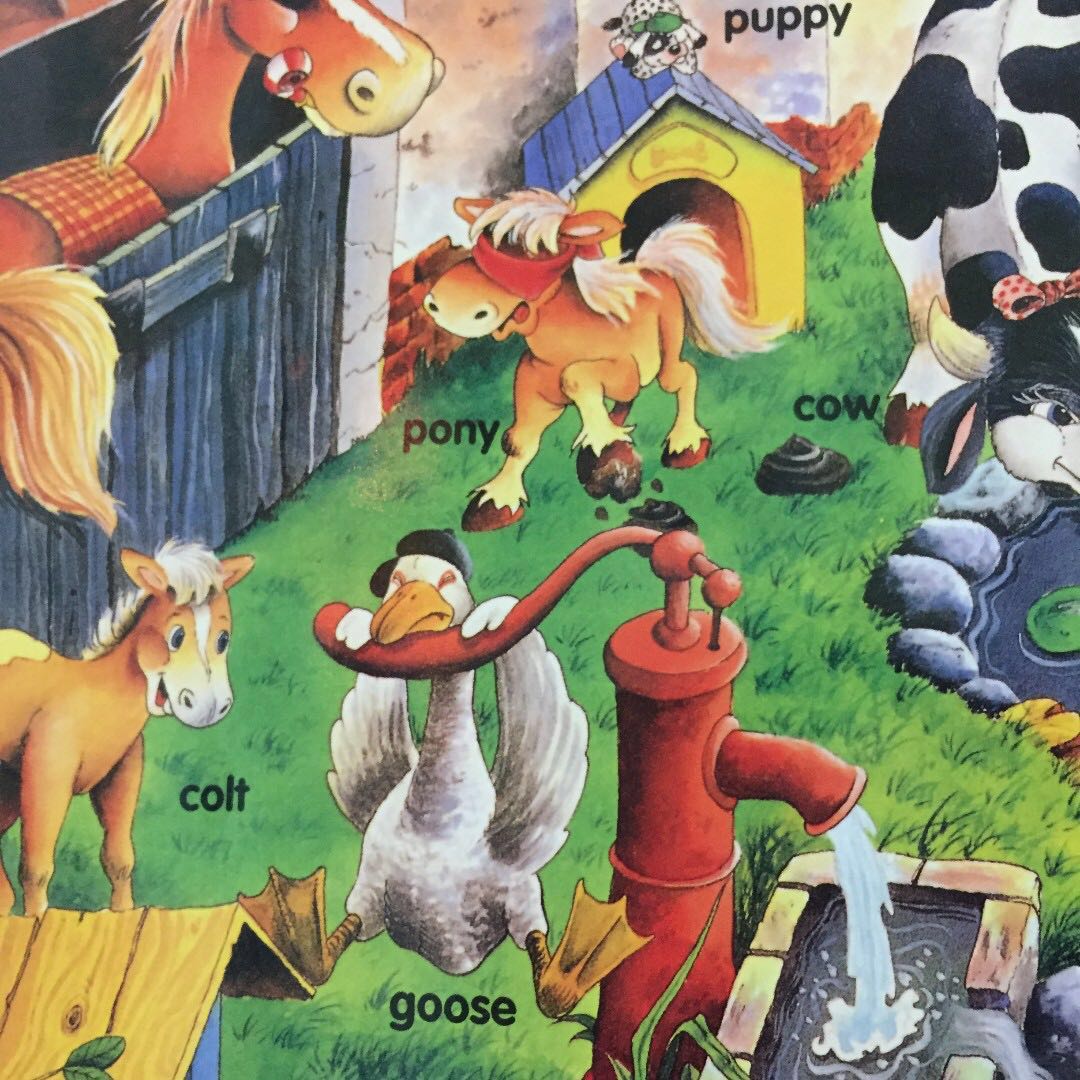 POSTER ANIMAL FARM EDUCATIONAL POSTERS WALL POSTER NURSERY CHILDCARE ...