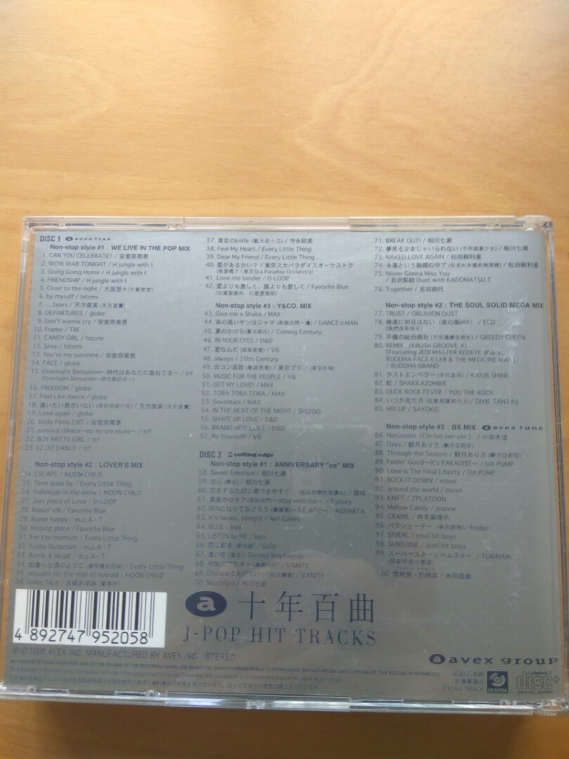 Avex 10th Anniversary J-Pop Hit Tracks, TV & Home Appliances, TV & Entertainment, TV Parts ...