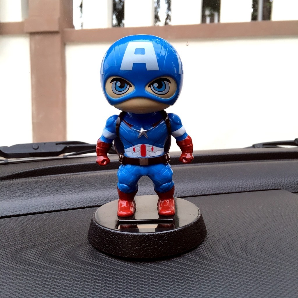 Captain America solar panel bobble head, Hobbies & Toys, Toys & Games ...