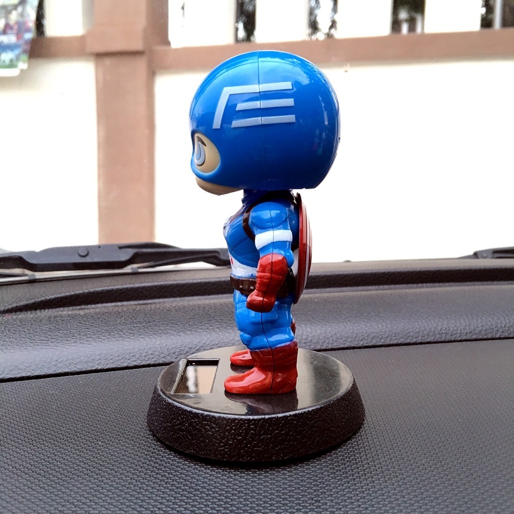 Captain America solar panel bobble head, Hobbies & Toys, Toys & Games ...