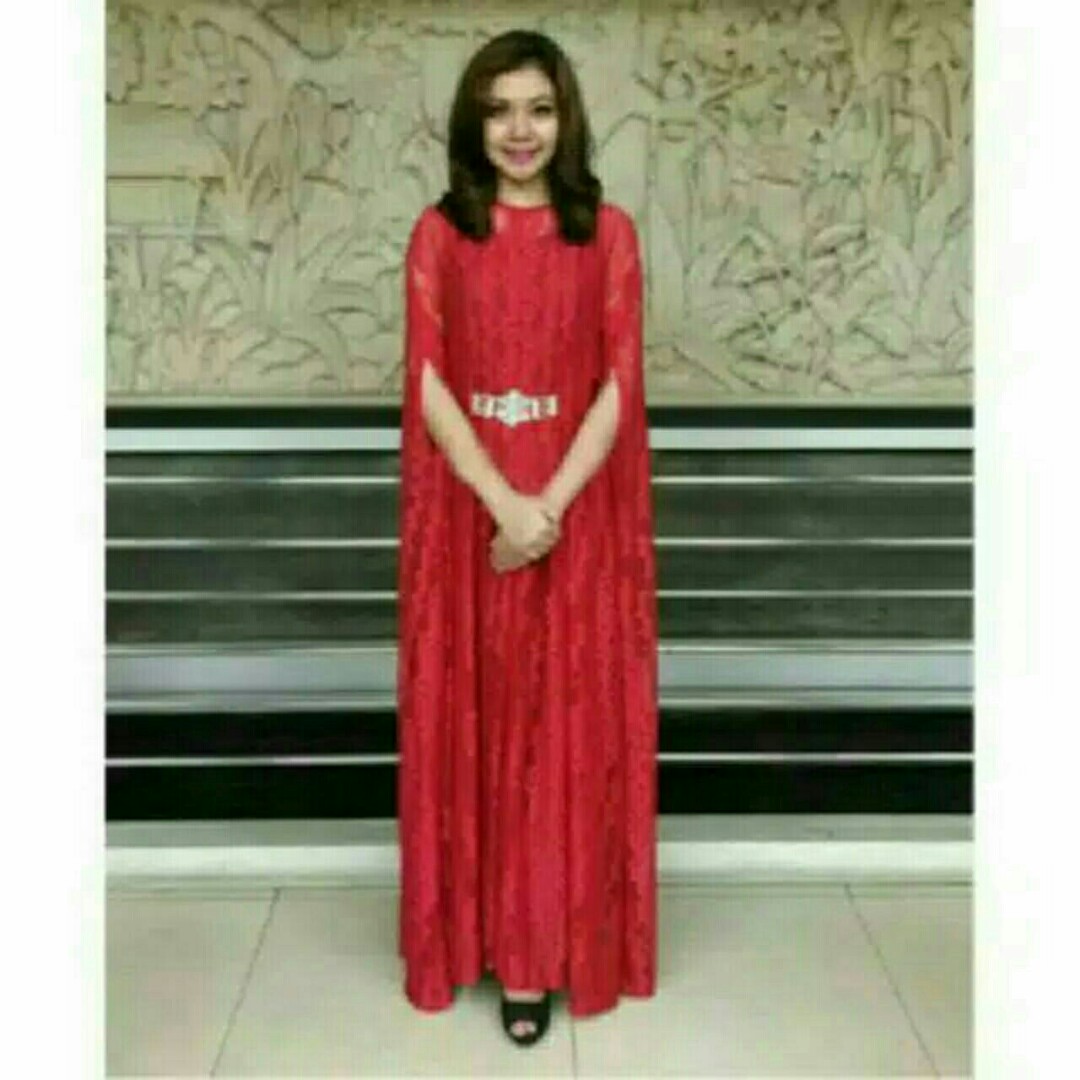 Cc- kaftan ratu merah, Olshop Fashion, Olshop Wanita di Carousell