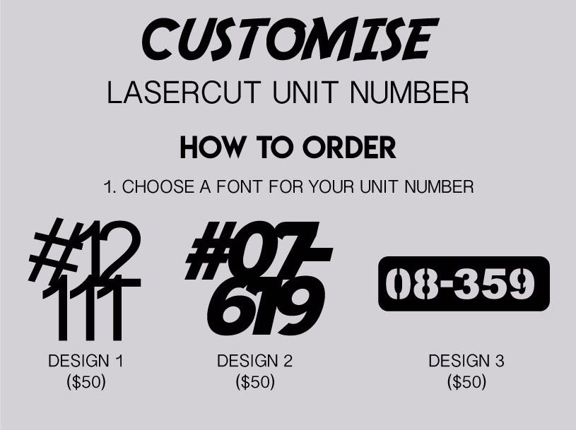 Customised unit number, Hobbies & Toys, Stationery & Craft, Art ...