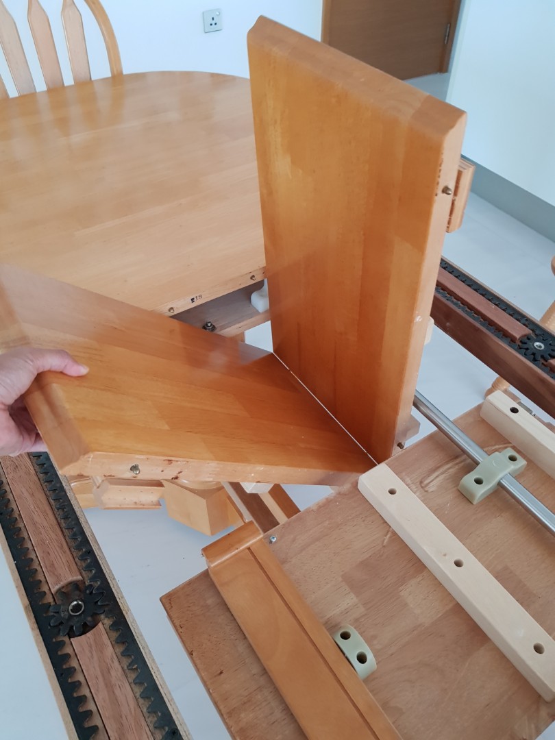 Moving sale!!! Expandable dining table 2 hidden leaves, Furniture ...