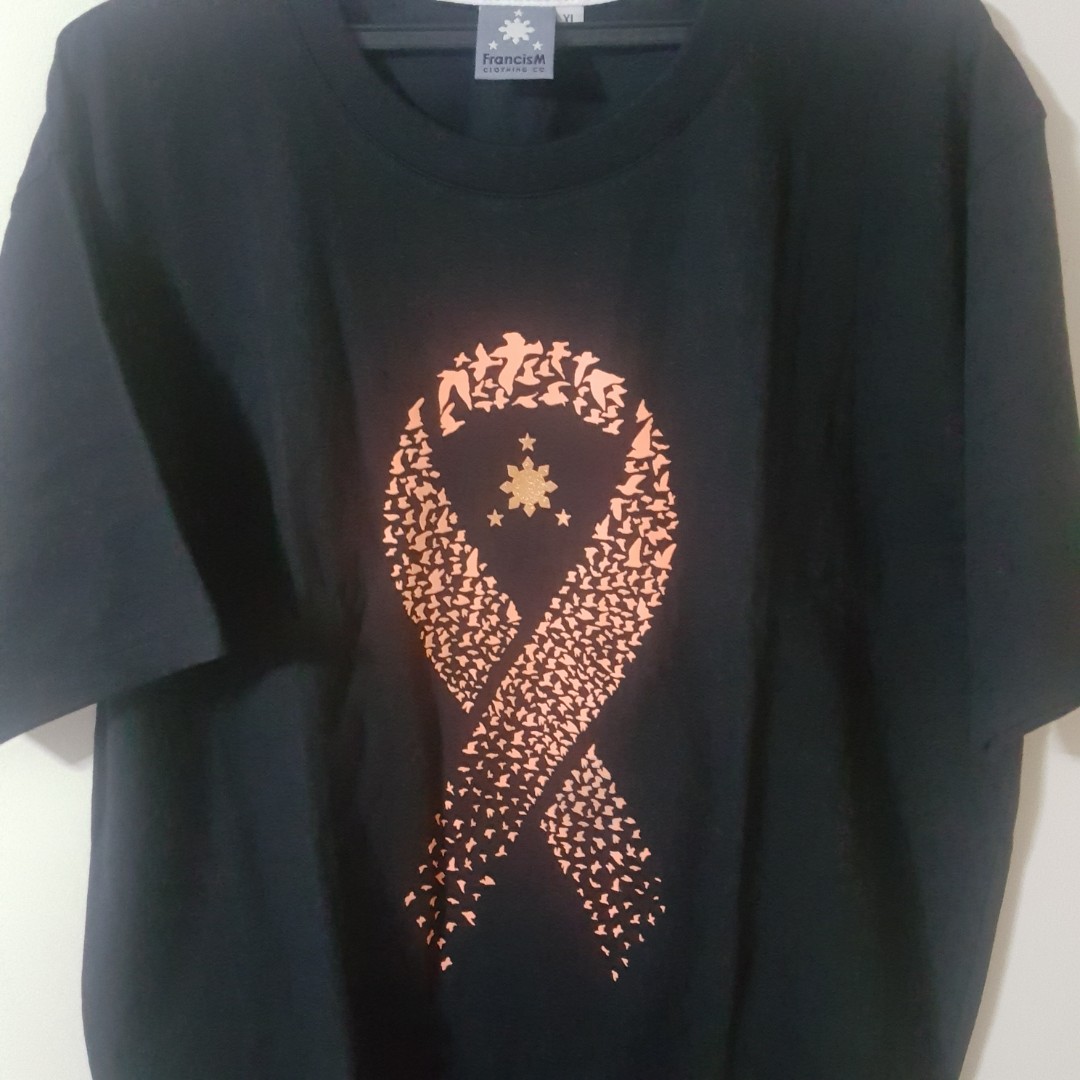 Francis M Clothing Black shirt with Orange design, Men's Fashion, Tops ...