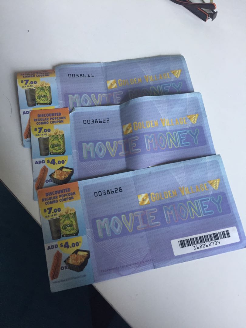 Golden village movie tickets, Everything Else on Carousell