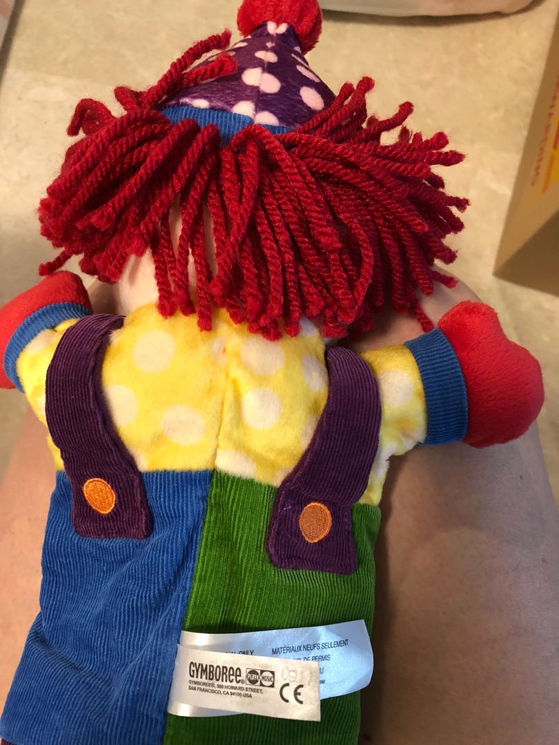 Gymboree Gymbo Clown Plush Hand Puppet, Hobbies & Toys, Toys & Games on ...