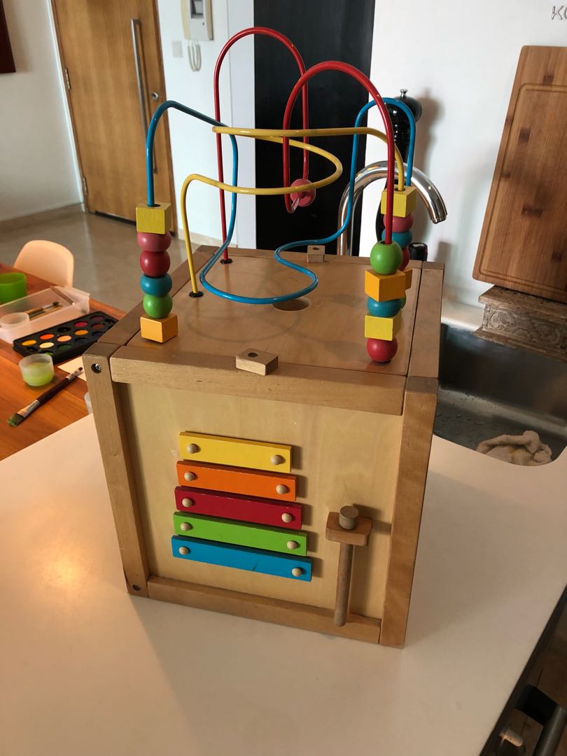 Large wooden activity cube, Babies & Kids, Baby Nursery & Kids ...